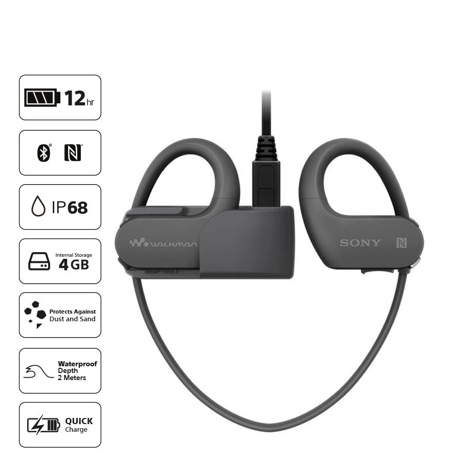 Jual SONY NW-WS623 Bluetooth Walkman Waterproof for Swimming / NW WS623 ...