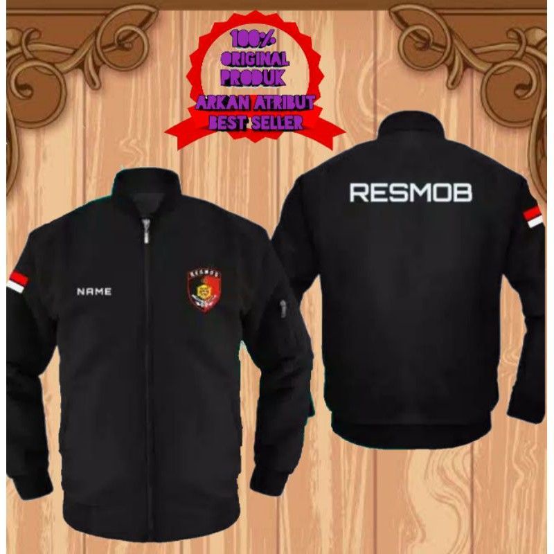 Jual Jaket bomber logo RESMOB dan free (+ nama anda) kualitas premium ...