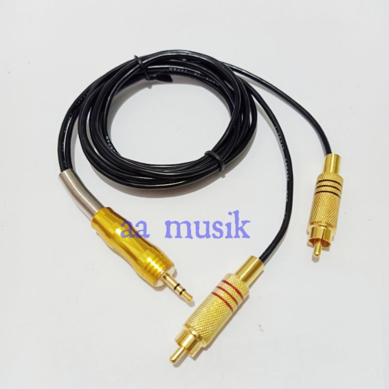 Jual KABEL JACK HP DAN LETTOP BUAT OUTPUT AUDIO JACK MINI 3,5MM TO RCA ...