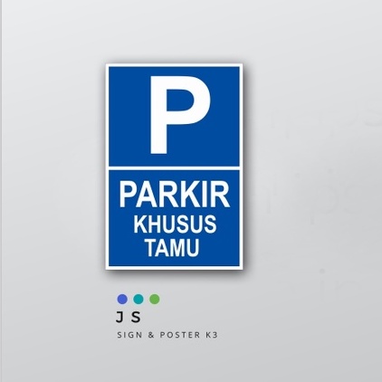Jual STICKER K3 SAFETYSIGN PARKIR KHUSUS TAMU | Shopee Indonesia