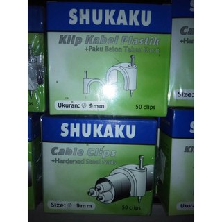 Jual Klem clam clamp Kabel Paku Beton tembok kayu Cable Clips 9 9mm ...