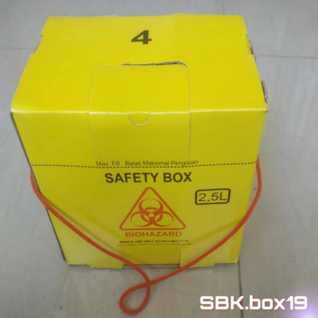Jual Safety box 2.5 L/safety box 2.5 liter/limbah medis | Shopee Indonesia