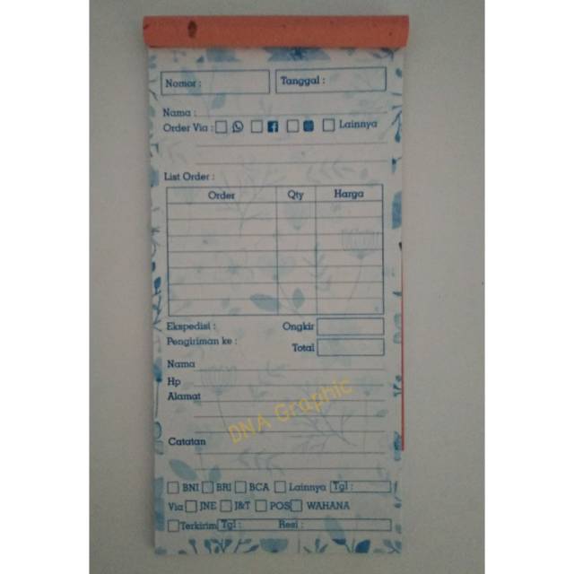 Jual Buku list order untuk onlineshop warna biru Indonesia|Shopee Indonesia