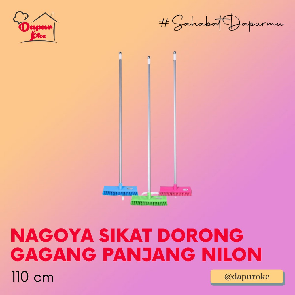 Nagoya Sikat Dorong Gagang Panjang Nilon / Sikat Lantai | Shopee Indonesia