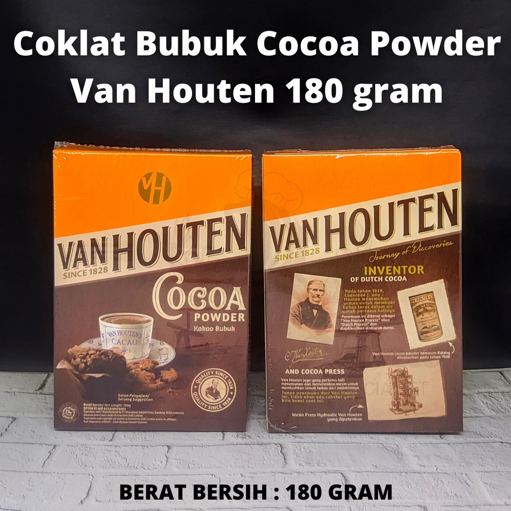 Jual Coklat Bubuk Cocoa Powder Van Houten 180 gram | Shopee Indonesia