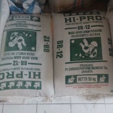 Jual BR12 PAKAN AYAM BROILER DEWASA FINISHER 50KG CP HI-PRO BR-12 BR 12 HI PRO AYAM KAMPUNG ...