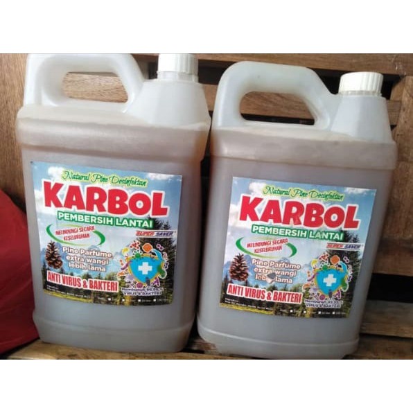 Jual karbol pembersih lantai 5 liter antivirus dan bakteri merk Super ...
