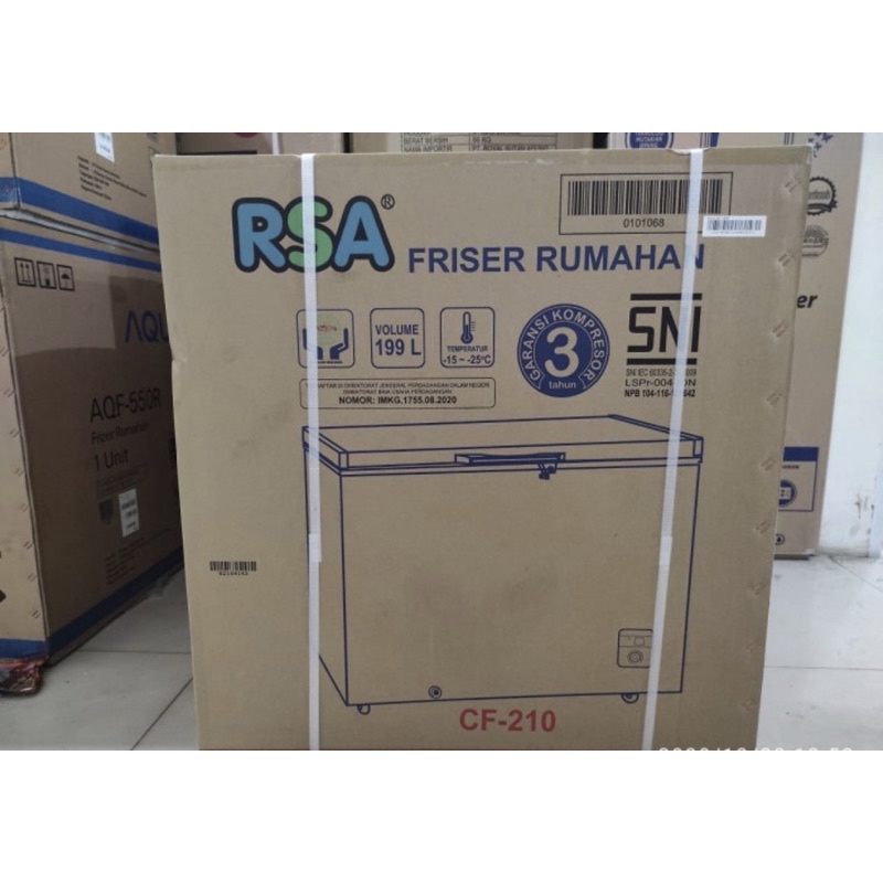 Jual CHEST FREEZER BOX RSA CF 210 200 Liter KHUSUS CIREBON | Shopee ...