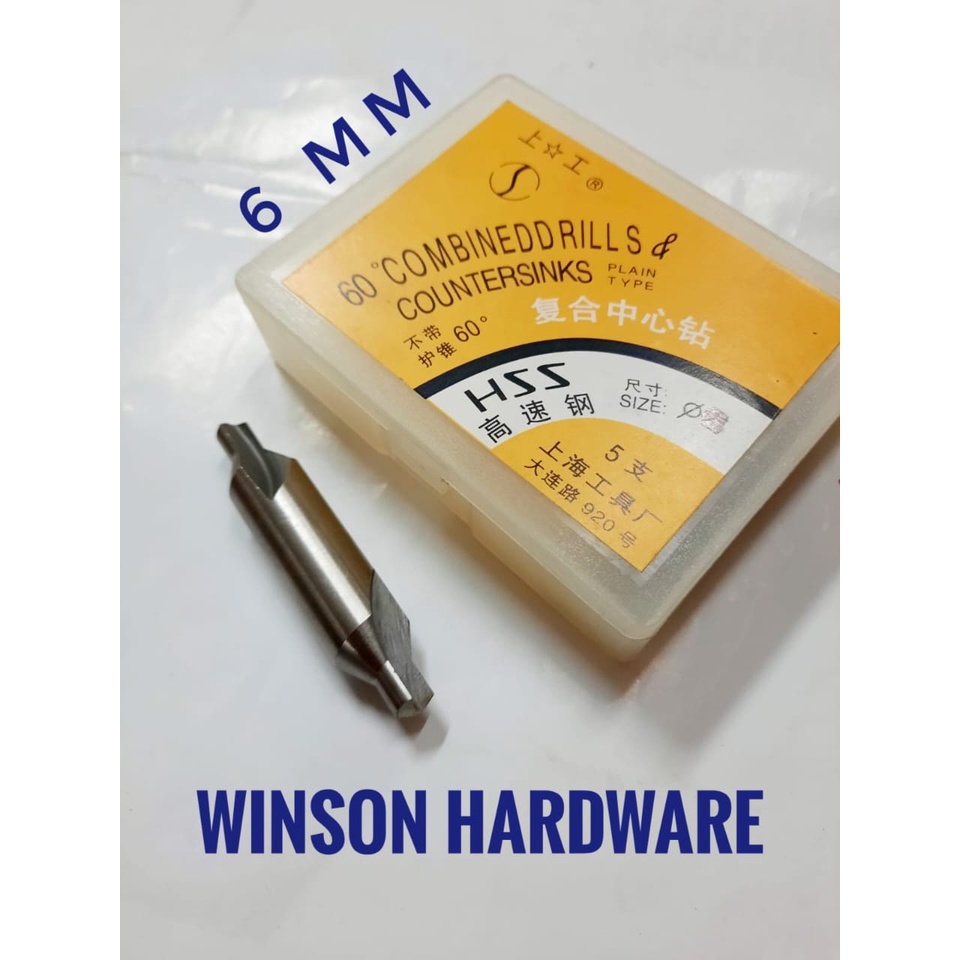 Jual Center Drill 6 mm RRT China - Mata Bor Bubut Centre 6mm | Shopee ...