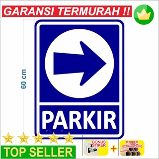 Jual Terlaris Rambu Petunjuk Parkir Panah Kanan 45cm x 60cm Plat ...