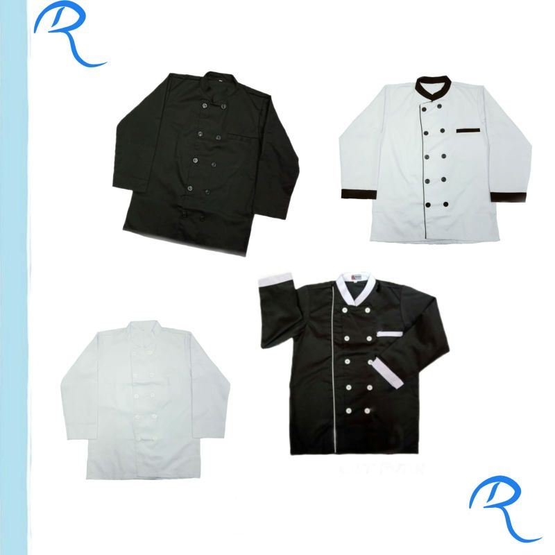 Jual baju koki chef jacket pria atau wanita bahan drill | Shopee Indonesia