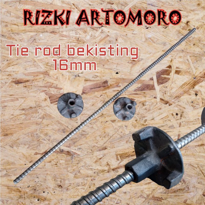 Jual Tie rod bekisting 16mm SNI set wing nut bahan bakar besi hitam ...