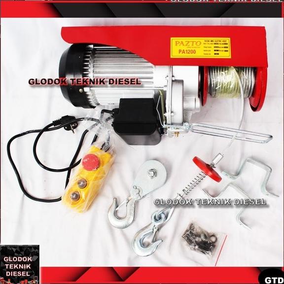 Jual Pazto Mesin Hoist Electric Katrol Listrik 1200 Kg X 12 M Seling ...
