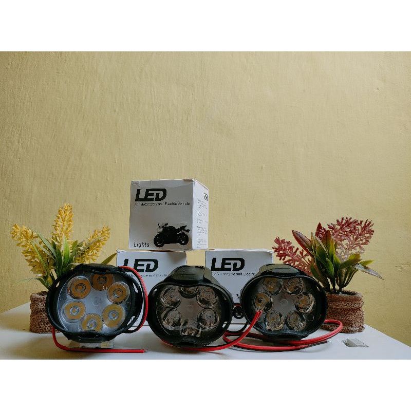 Jual Lampu tembak sorot LED spion motor 6 mata 6 watt | Shopee Indonesia