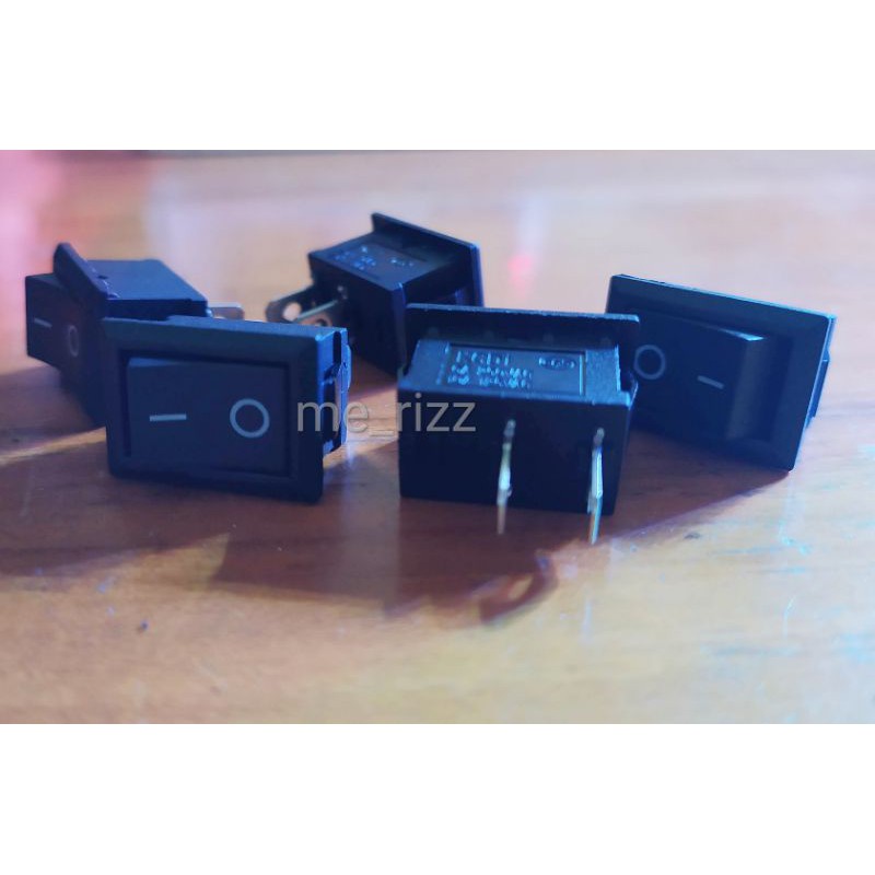 Jual saklar rocker switch ON - OFF hitam 2 pin Indonesia|Shopee Indonesia