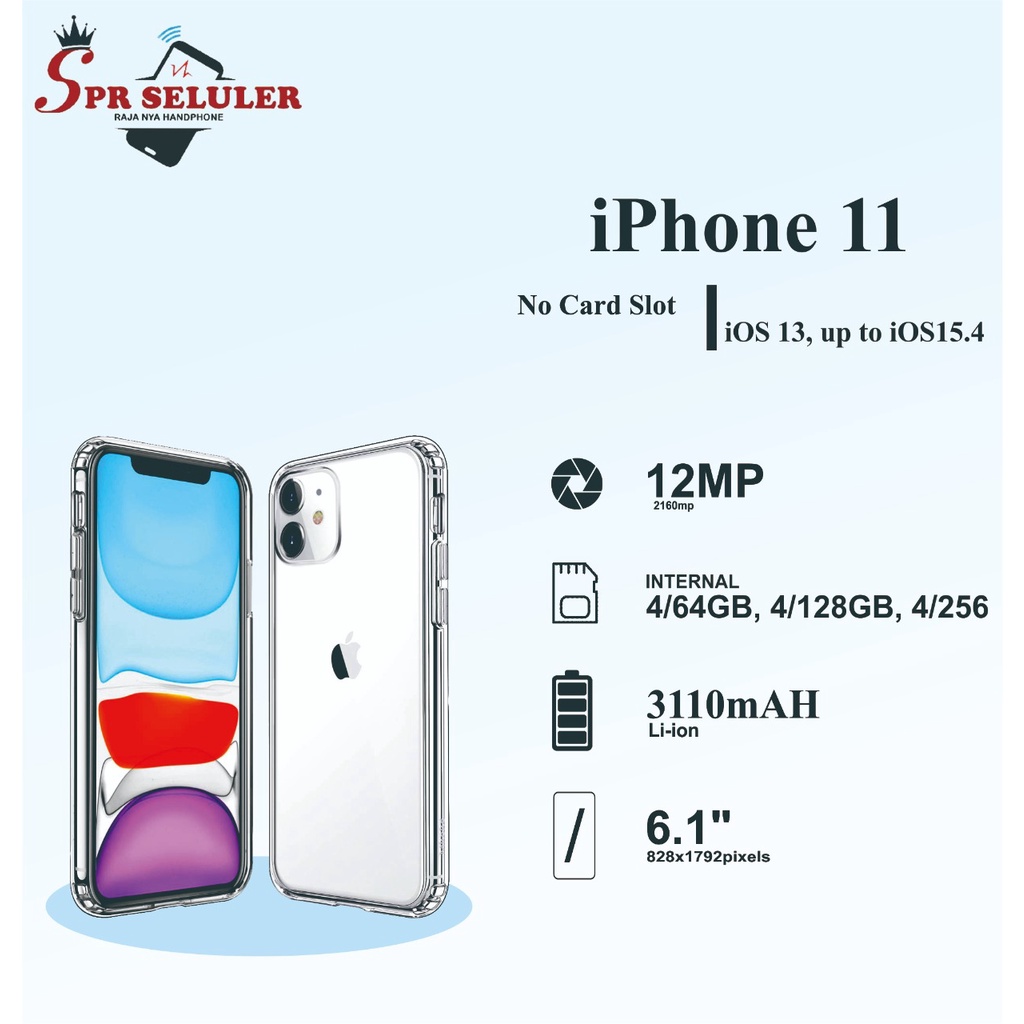 Jual iP iPhone 11 256GB/128GB/64GB Original 100% | Second Mulus Normal ...