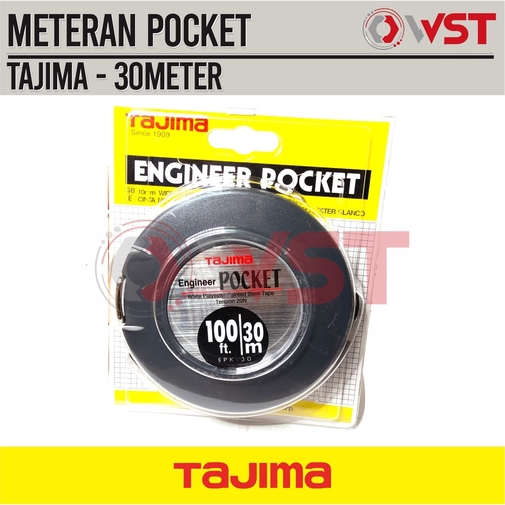 Jual Tajima Meteran Roll 30m / Engineer Pocket 30meter / 30 m / 30 ...
