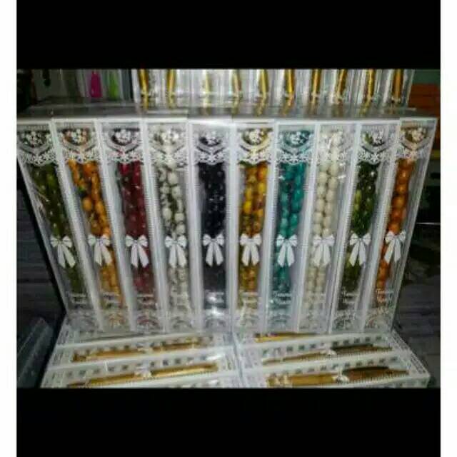 Jual SOUVENIR PERNIKAHAN tasbih batu mika motif | Shopee Indonesia