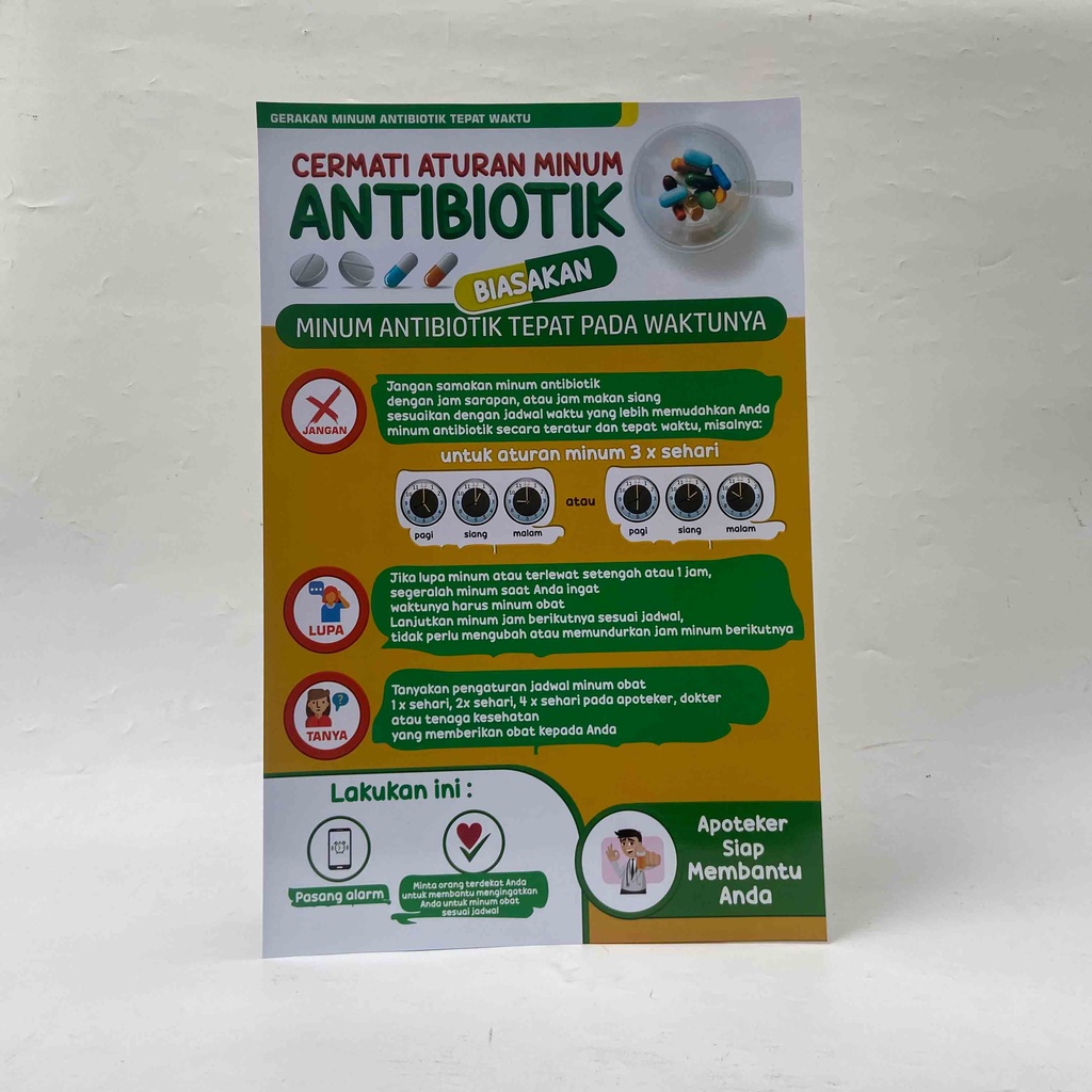 Jual Poster Kesehatan - Poster Gerakan Minum Obat AB Tepat Waktu ...