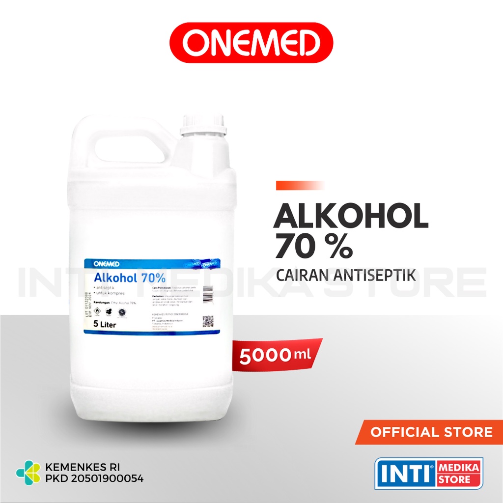 Jual ONEMED - Alkohol 70% 5 Liter | Alkohol Antiseptik | Alkohol Onemed ...