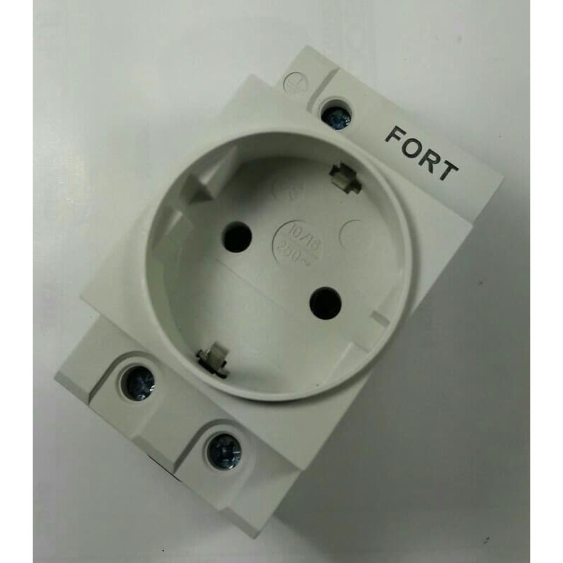 Jual Din Rail Stop KOntak FTK-250 Stop kontak rel FTK 250 16A Fort | Shopee Indonesia