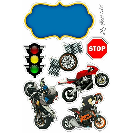 Jual Topper cake kue ulang tahun karakter motocoss harley motor sport ...