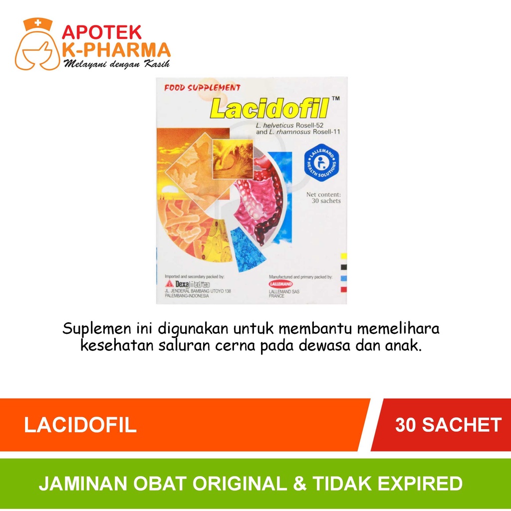 Jual Lacidofil Isi 30 Sachet Obat Original Dexa | Shopee Indonesia