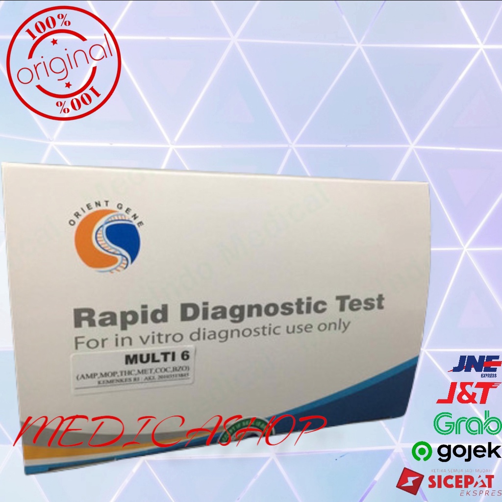 Jual multi 6 parameter orient gene tes mop/amp/thc/met/coc/bzo harga ...