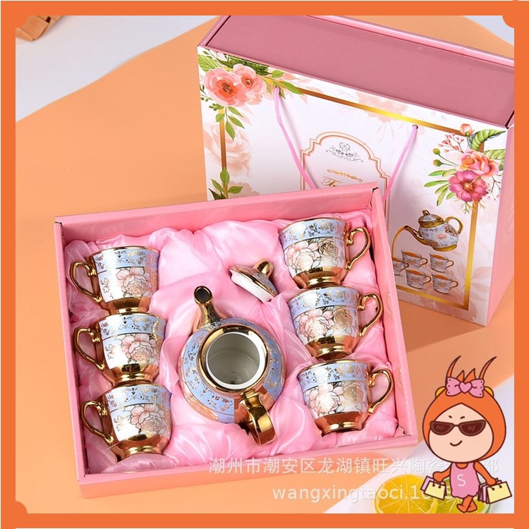 Jual Reseller Welcome - 5345 Set Teko Cangkir Piring Keramik European ...