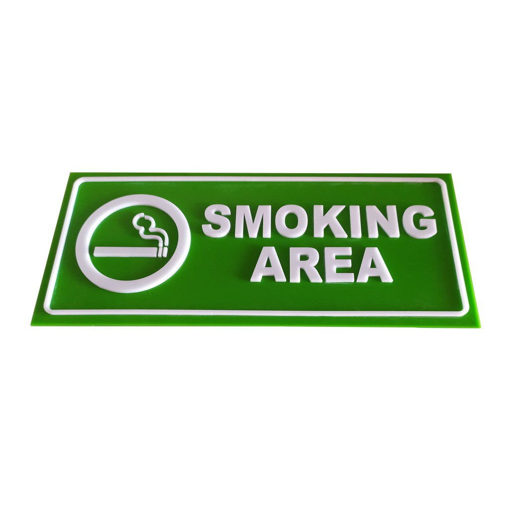 Jual Rambu Area Merokok / Smoking Area Bahan Akrilik 30cm x 15cm ...