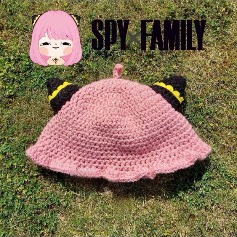 Jual SPY X FAMILY ANYA FORGER crochet bucket hat, topi rajut anime wibu ...