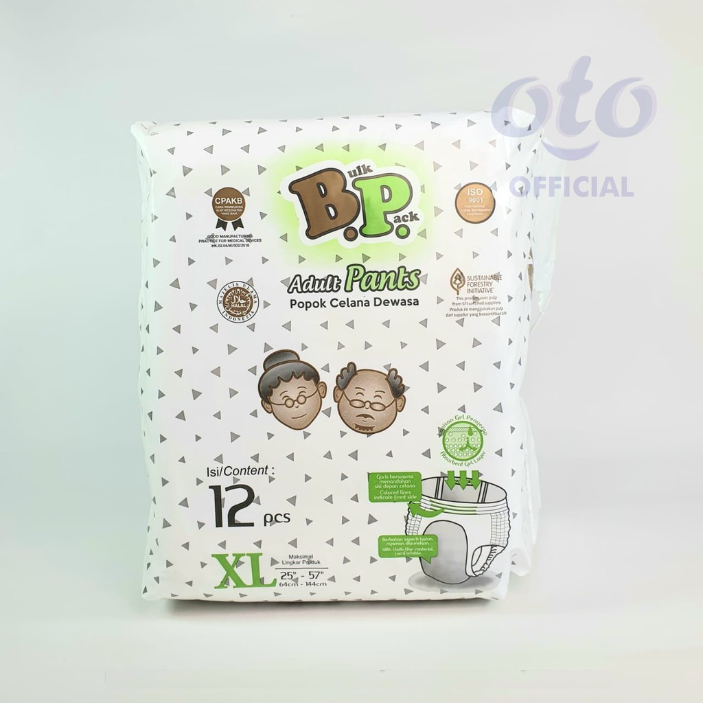 Jual BP Diapers Adult Pants / Popok Dewasa model Celana ukuran XL isi ...