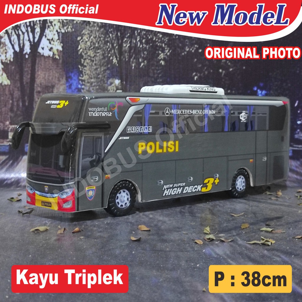 Jual INDOBUS Miniatur Bus Bis Polisi Jetbus SHD Indonesia|Shopee Indonesia