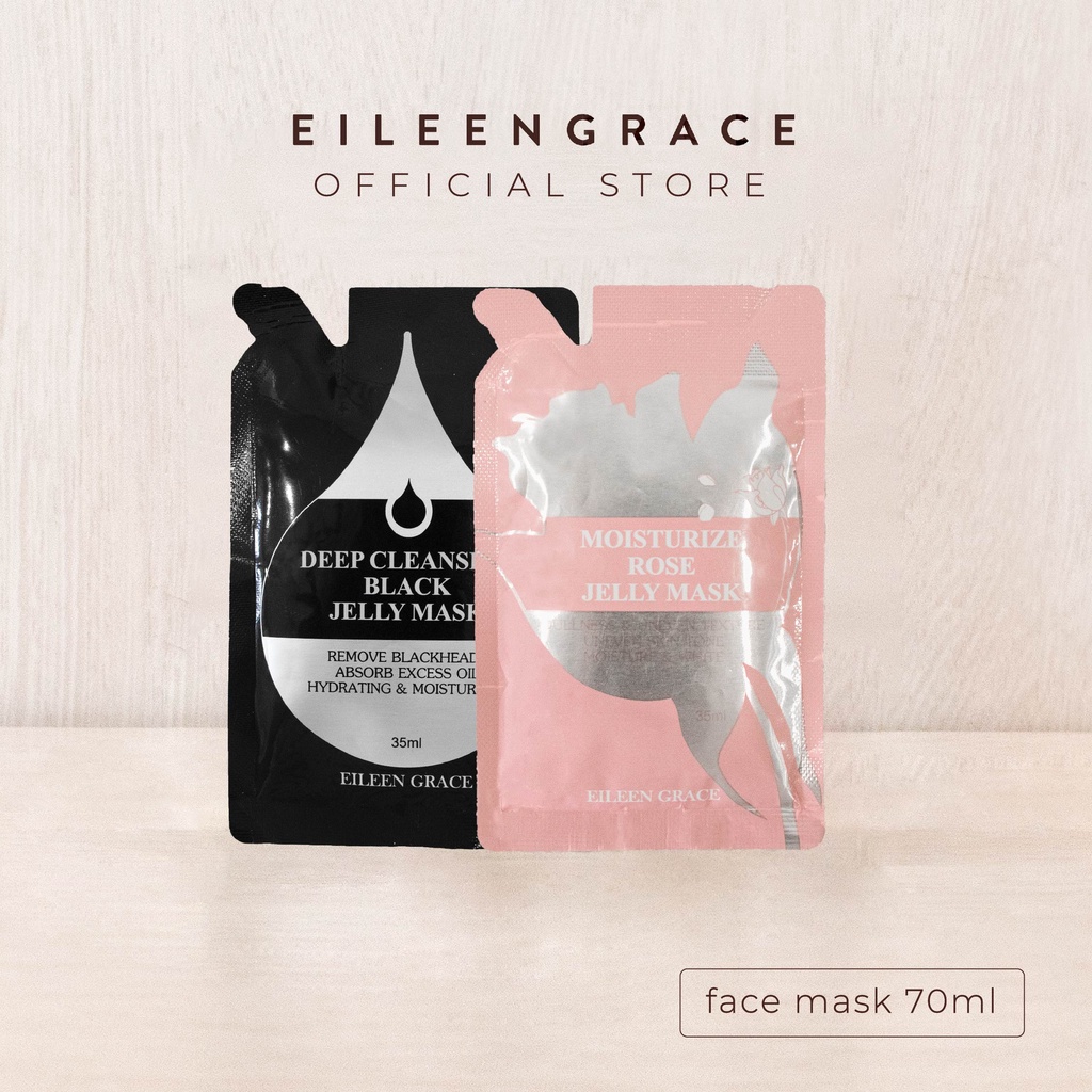 Jual EILEEN GRACE - Moisturize Rose Jelly Mask + Deep-Cleansing Black ...
