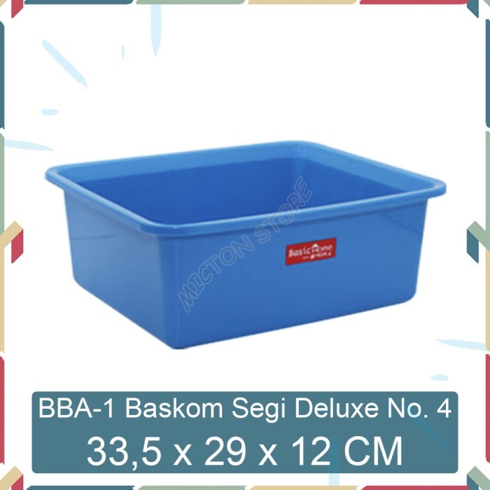 Jual MICTON Lion Star Basic Home BBA-1 Baskom Segi Deluxe No. 4 Plastik ...