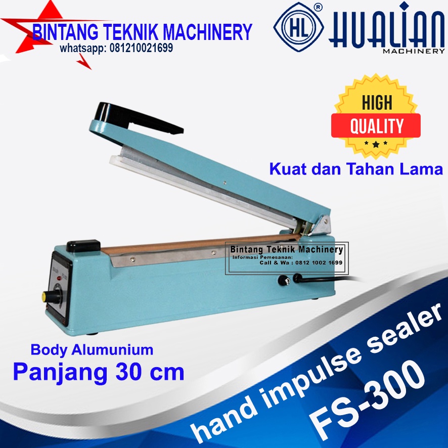 Jual Hand Impulse Sealer FS-300 Mesin Sealer plastik dan alumunium foil ...
