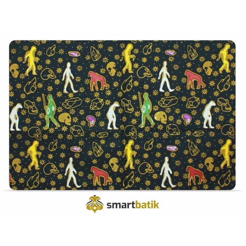Jual Batik Sejarah Motif Manusia Purba Hitam Cokelat (Tulis Kombinasi ...