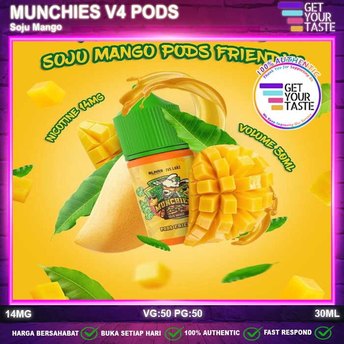 Jual Liquid Munchies V4 Soju Mango Pods Friendly 30ML by JVS Labz ...