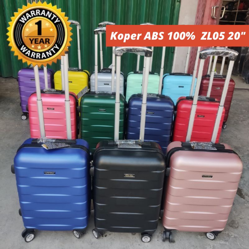 Jual Koper ABS 100% ZL05 20 inch GARANSI 1 TAHUN koper fiber koper ...