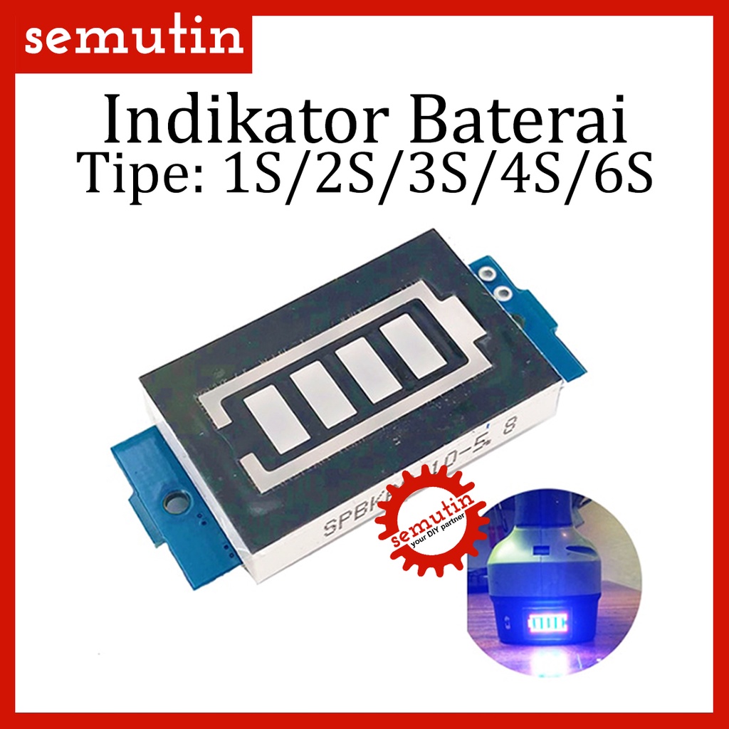 Jual Modul Indikator Kapasitas Baterai 1S 2S 3S 4S 6S / Lithium Battery ...