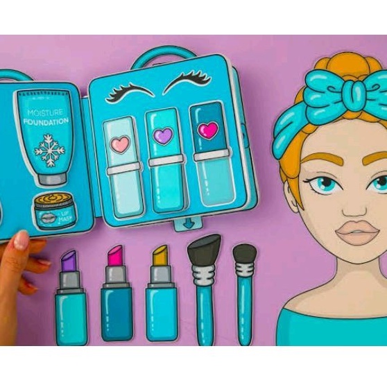 Jual Paper Doll -Quiet Book - Make Up Kit | Shopee Indonesia