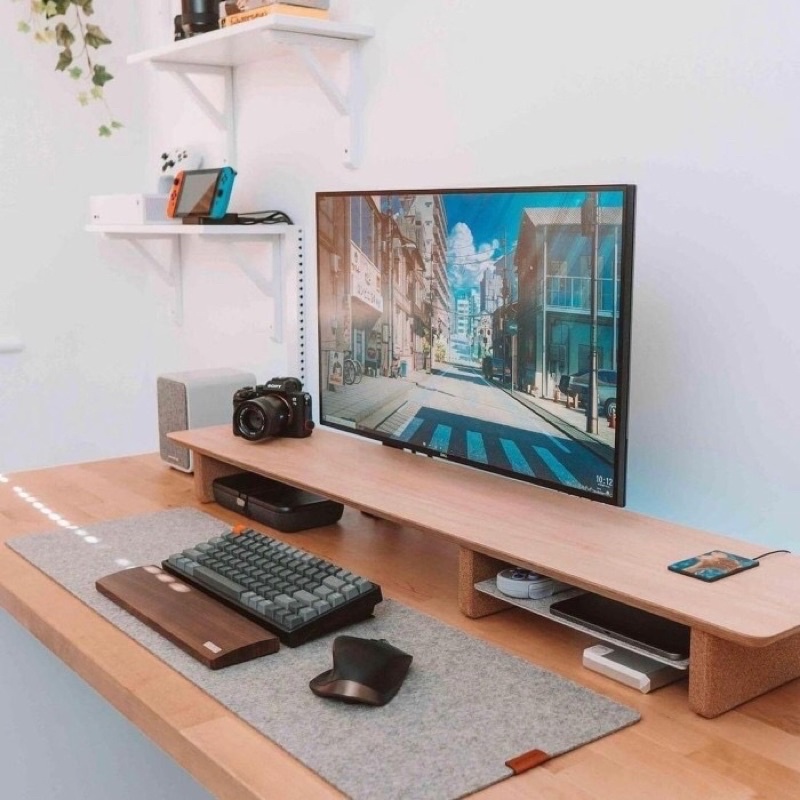 Jual TATAKAN MONITOR KAYU JATI | MEJA MONITOR KAYU | SETUP PC MONITOR ...