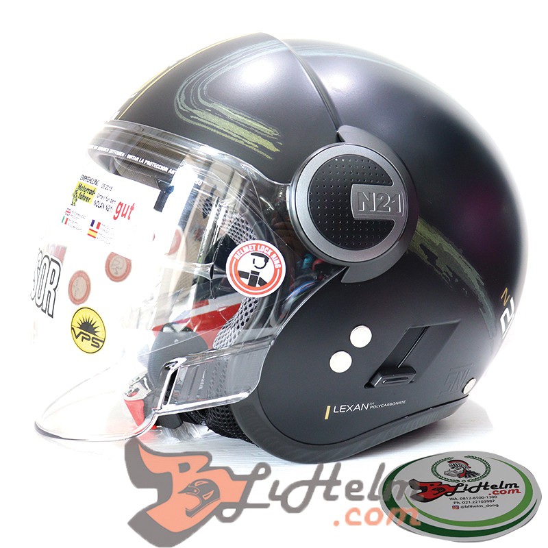 Jual HELM NOLAN N21 VISOR 061 GATEWAY FLAT BLACK DUAL VISOR NOLAN HALF ...