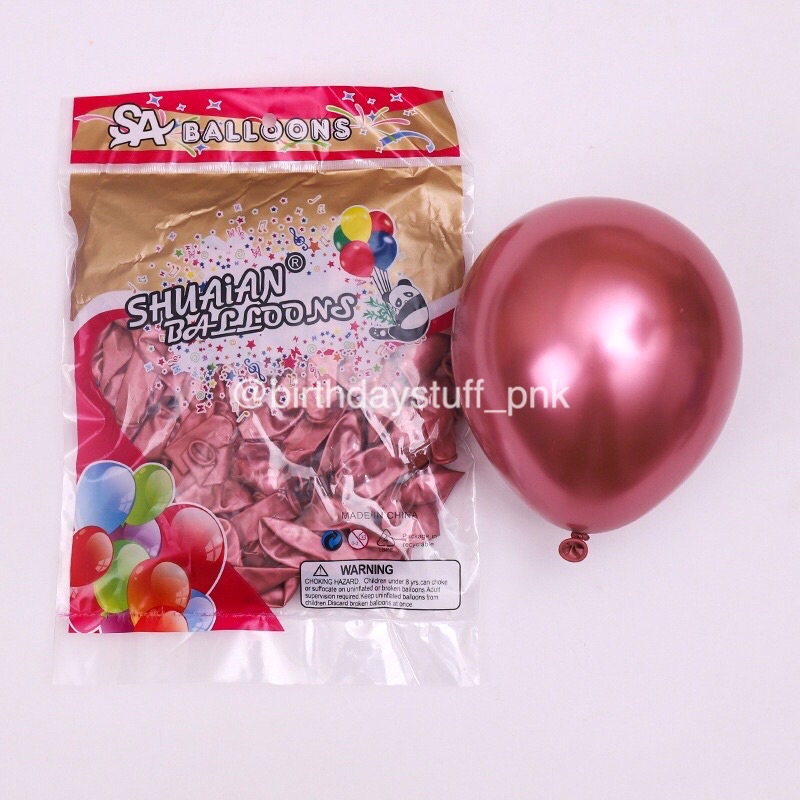 Jual GROSIR Balon Chrome 5inch / Balon Chrome ulang tahun ukuran kecil ...