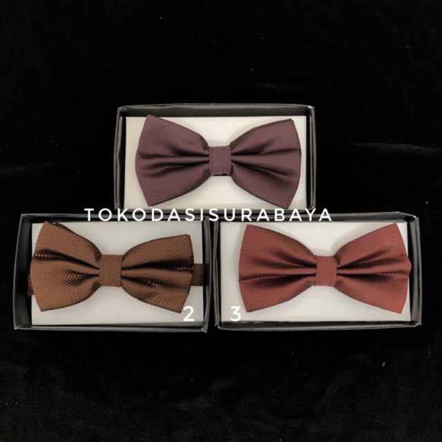 Jual Dasi kupu bowtie dasi pita tekstur motif batik coklat edition ...