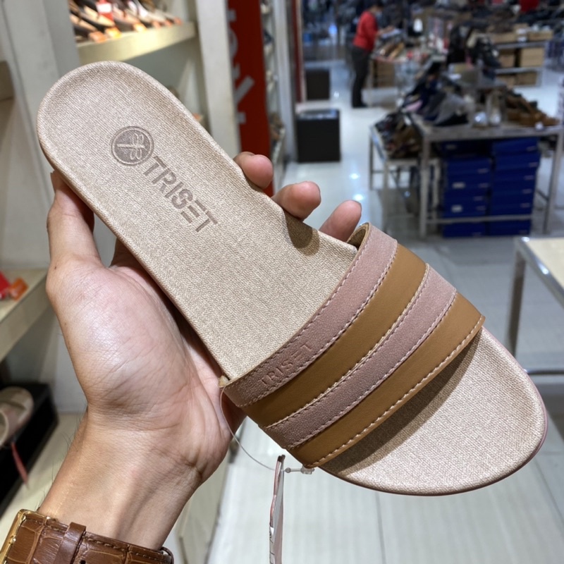 Jual Triset sandal flat wanita super sleek,full karet anti selip 36-40 ...