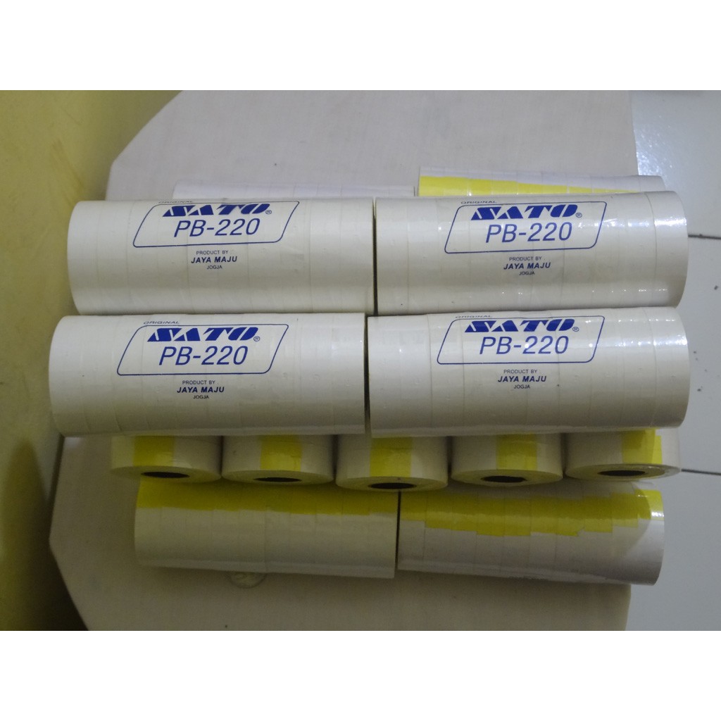Jual [1 slop=10 roll] Label Harga SATO Original / Price Label SATO PB ...
