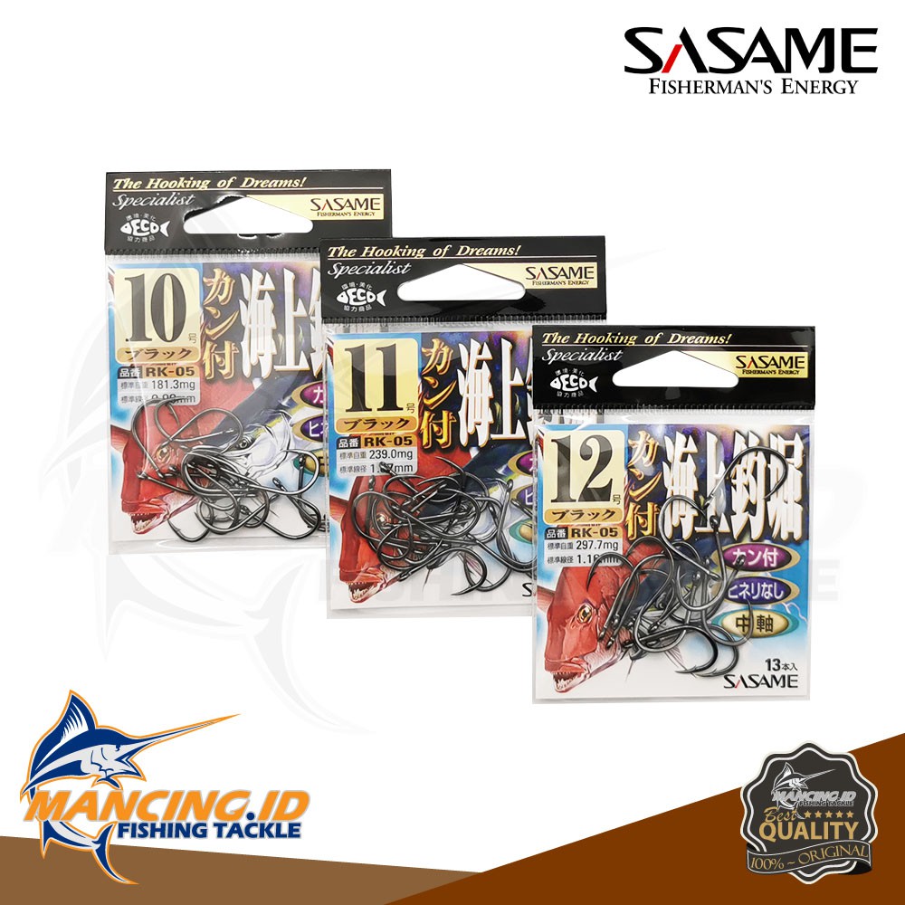 Jual Sasame Kantsuki Kaijo RK-05 Ring Carbon Hook Kail Pancing Ikan Mas Gurame Bawal Patin Anti ...
