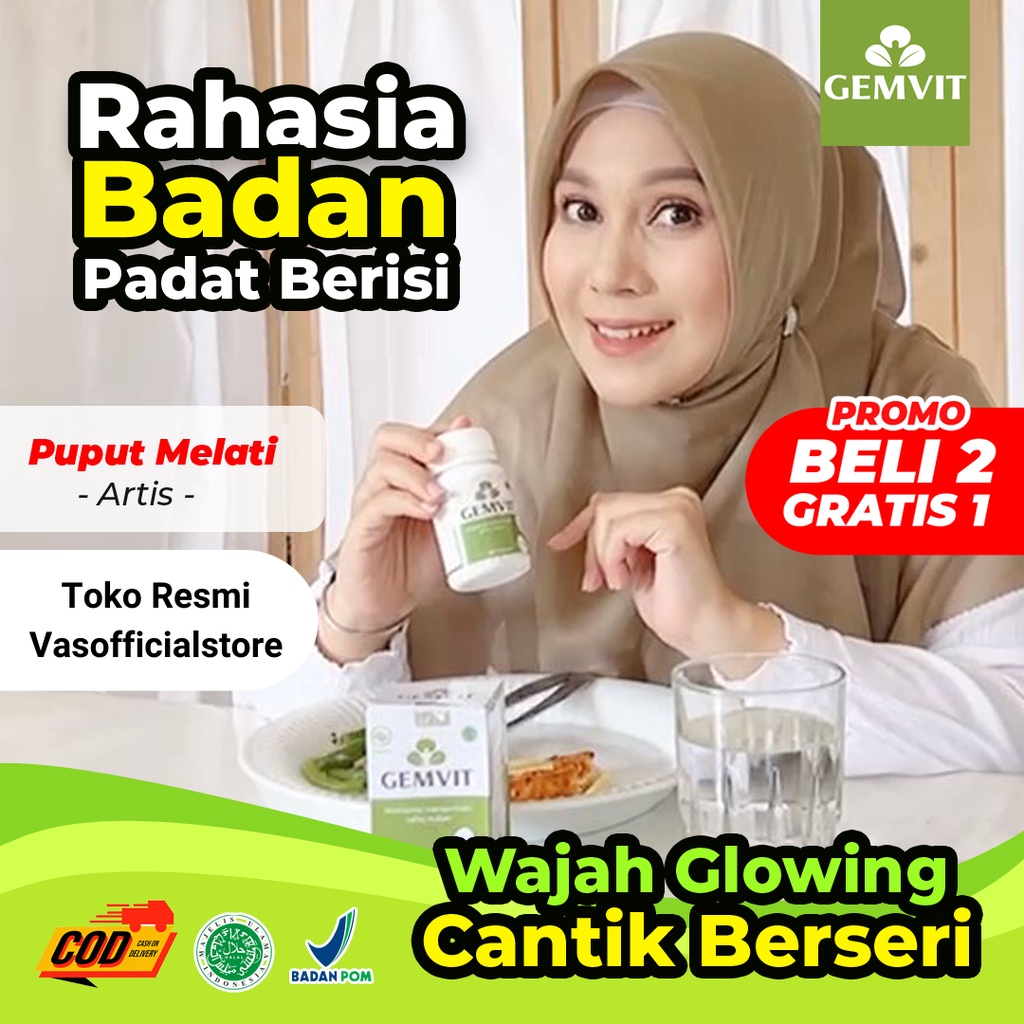Jual Gemvit Suplemen Penggemuk Penambah Berat Badan Pencerah Wajah ...