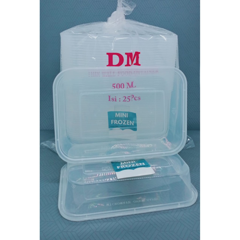 Jual THINWALL DM 500ML REC KOTAK MAKAN BOX MAKAN TRANSPARAN FOOD CONTAINER | Shopee Indonesia